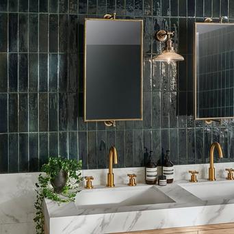 Zellica Ink Blue Tile (6cm x 24cm) | Topps Tiles