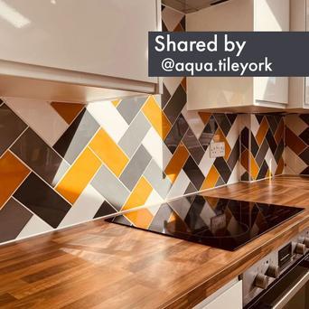 Matrix® Mustard Gloss Tile (9.8cm x 19.8cm) | Topps Tiles