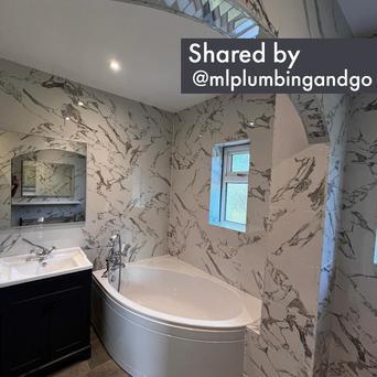 Torrano™ Calacatta Tile (60cm x 30cm) | Topps Tiles