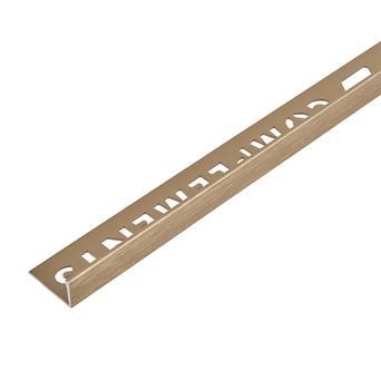 Complements™ Brushed Brass Straight Edge 10mm Trim | Topps Tiles