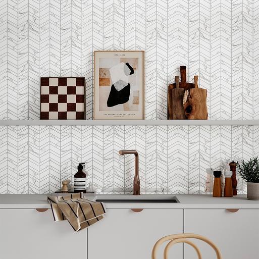 White Mosaic Floor Tiles