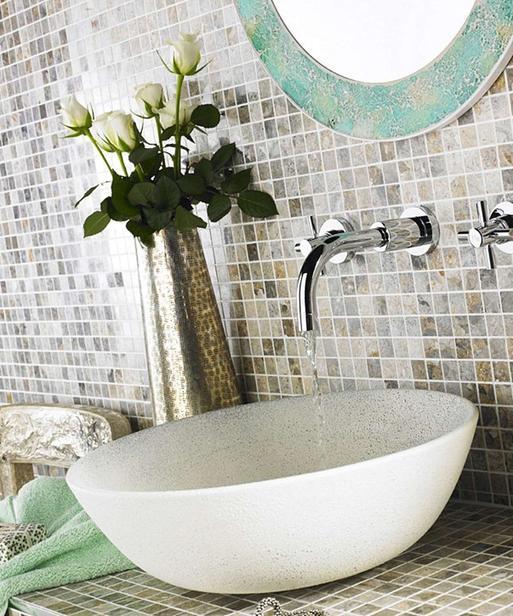 Lemon Marble Tumbled Mosaic Tile | Topps Tiles