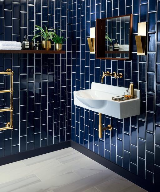 Metro Deep Blue Tile | Topps Tiles