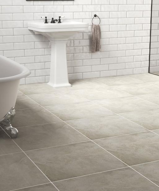 Staunton™ Putty Tile (60.5cm x 60.5cm) | Topps Tiles