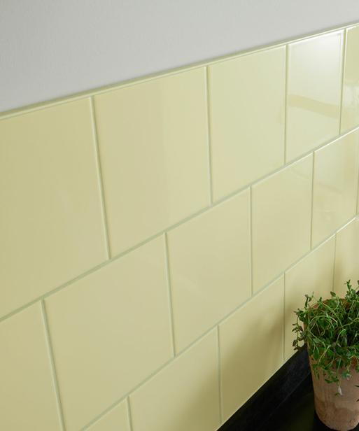Matrix® Primrose Yellow Gloss Tile (14.8cm x 14.8cm) | Topps Tiles