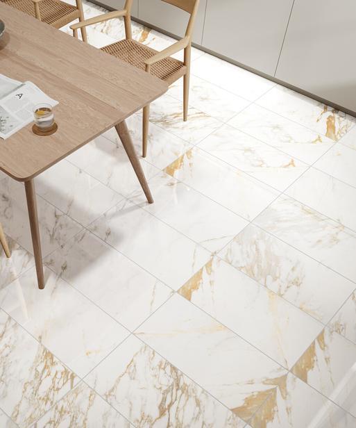 Torrano™ Gold Tile (30cm x 60cm) | Topps Tiles