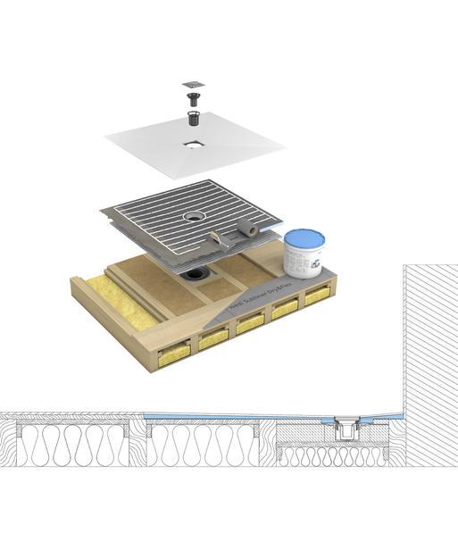 Wedi Fundo Ligno Plus 1200 x 900mm End Drain | Topps Tiles
