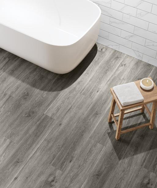 Pronto™ Galloway Grey Luxury Vinyl Tile | Topps Tiles
