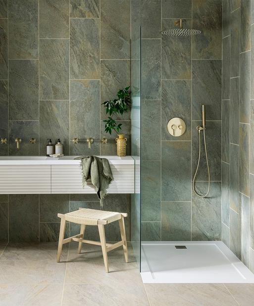 Opalia™ Green Tile (30.5cm x 60.5cm) | Topps Tiles