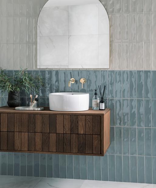 Acton™ Steel Blue Tile (30cm x 7.5cm) | Topps Tiles