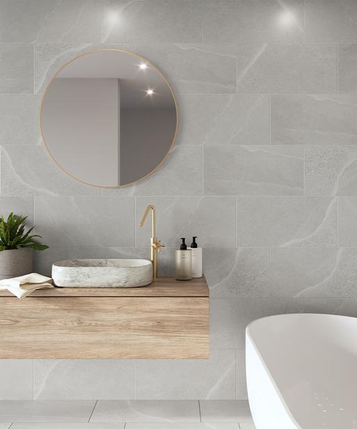 Austral Grey Tile (30cm x 60cm) | Topps Tiles