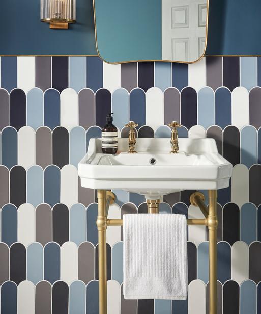 Blossom™ Steel Blue Tile | Topps Tiles