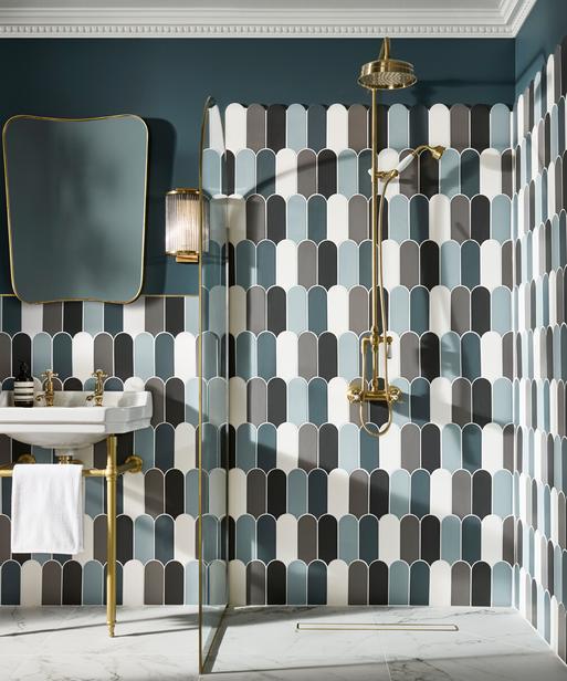 Blossom™ Steel Blue Tile | Topps Tiles