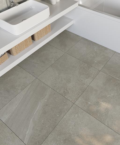 Broadway Grey Tile (59.6cm x 59.6cm) | Topps Tiles