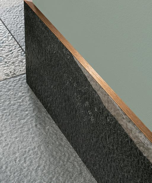 Complements™ Brushed Dark Bronze Straight Edge 10mm Trim | Topps Tiles