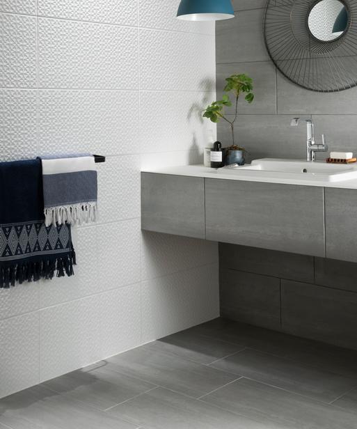 Inara™ Concrete Tile (60.5cm x 30.5cm) | Topps Tiles