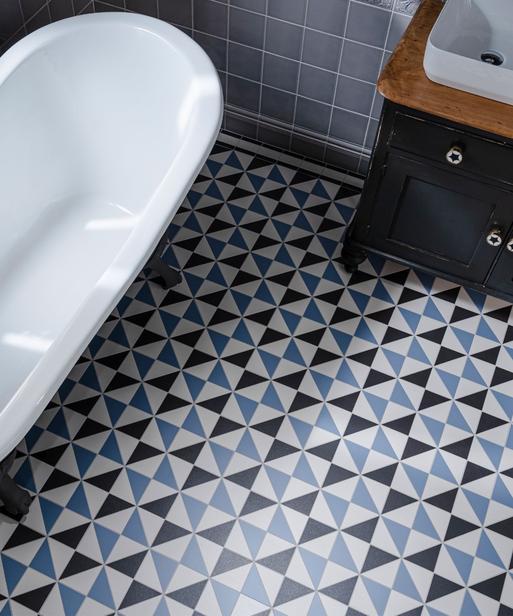 Victorian Flooring™ Darlington Blue Tile | Topps Tiles