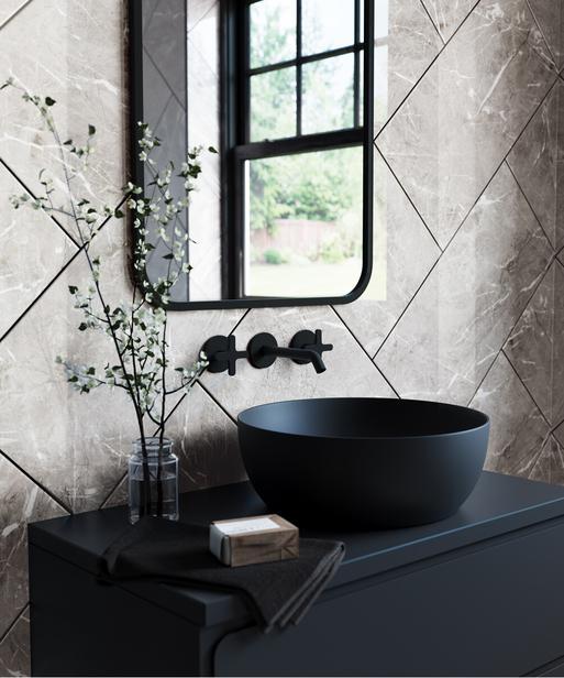 Emberton™ Dark Grey Tile (30cm x 60cm) | Topps Tiles