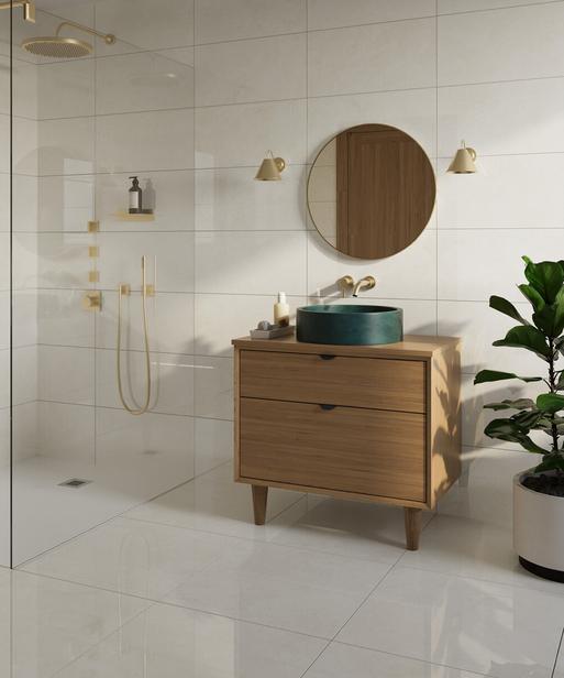 Emberton™ Ivory Tile (60cm x 60cm) | Topps Tiles