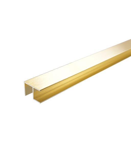 Multipanel Flush Corner Profile Brushed Brass 2.45m | Topps Tiles
