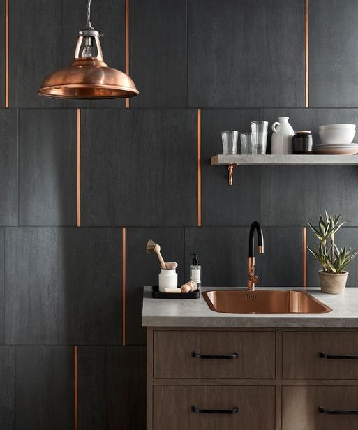 Inara™ Coal Tile (60.5cm x 30.5cm) | Topps Tiles