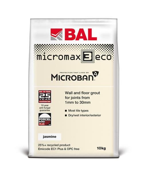 BAL Micromax3 Eco Grout Jasmine 10kg | Topps Tiles
