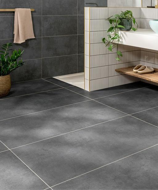 Kapital™ Graphite Tile (59.5cm x 119.5cm) | Topps Tiles