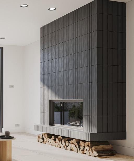 Ribbon™ Black Tile (5.3cm x 30cm) | Topps Tiles