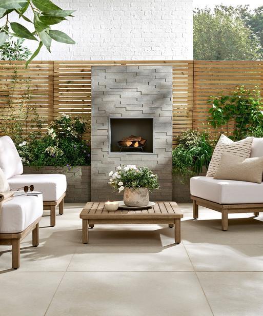 Everscape™ Interlock Earthstone Beige Tile (60cm x 15cm) | Topps Tiles