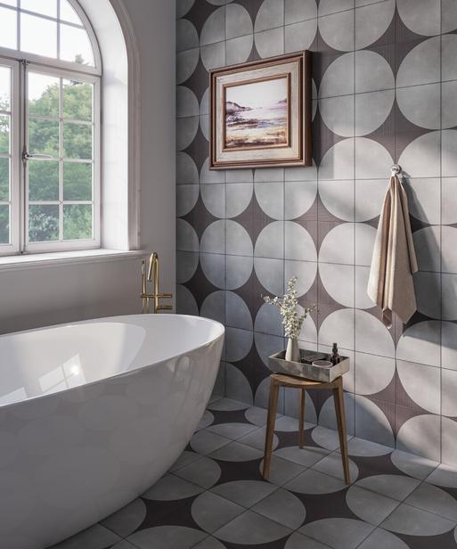 PreKast™ Maroon Brown Tile (20cm x 20cm) | Topps Tiles