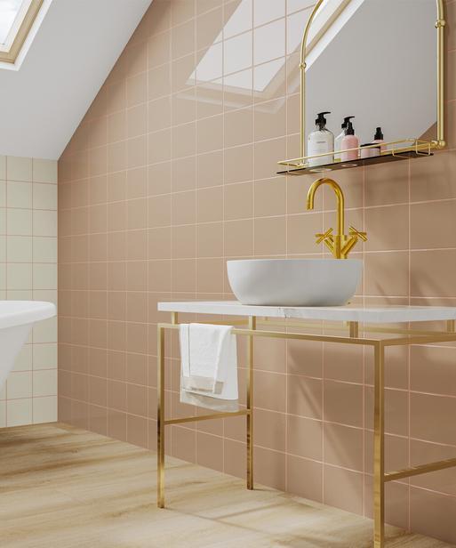 Matrix® Burnt Amber Gloss Tile (14.8cm x 14.8cm) | Topps Tiles