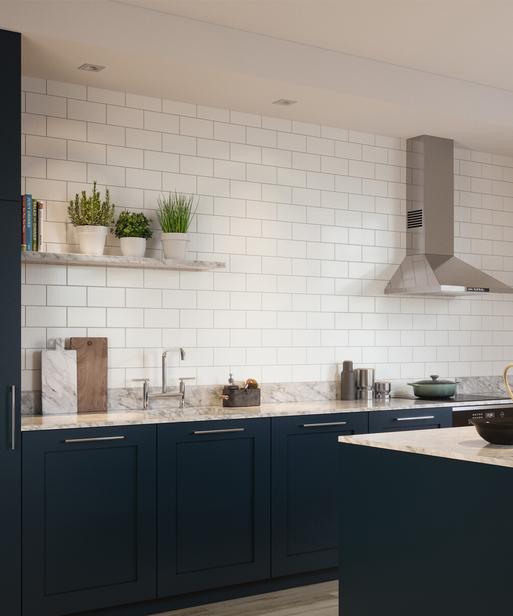 Matrix® Diamond White Matt Tile (9.8cm x 19.8cm) | Topps Tiles