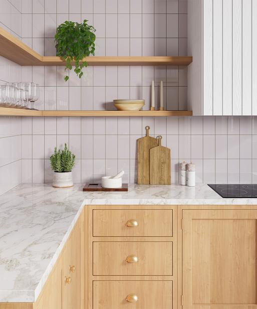 Matrix® Pebble Beige Gloss Tile (9.8cm x 19.8cm) | Topps Tiles