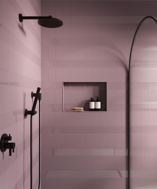 Matrix® Quartz Pink Matt Tile (9.8cm x 19.8cm) | Topps Tiles