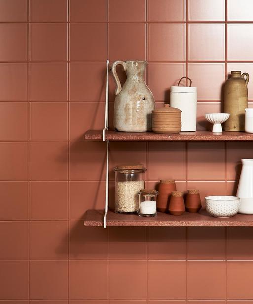 Matrix® Burnt Amber Matt Tile (14.8cm x 14.8cm) | Topps Tiles