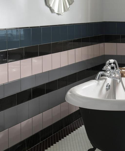 Matrix® Heritage Blue Gloss Tile (14.8cm x 14.8cm) | Topps Tiles