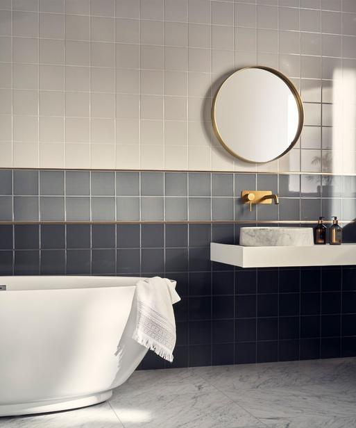 Matrix® Steel Gloss Tile (14.8cm x 14.8cm) | Topps Tiles