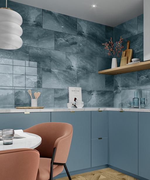 Mayer Onyx™ Blue Tile | Topps Tiles