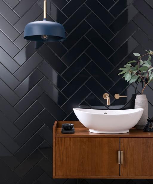 Linear Midnight Matt Tile | Topps Tiles
