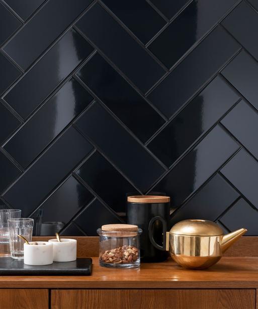 Linear Midnight Matt Tile | Topps Tiles