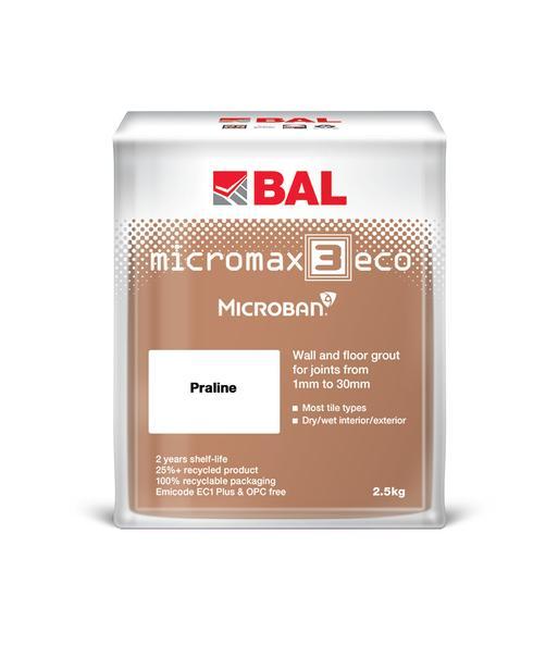 BAL Micromax3 Eco Grout Praline 2.5kg | Topps Tiles