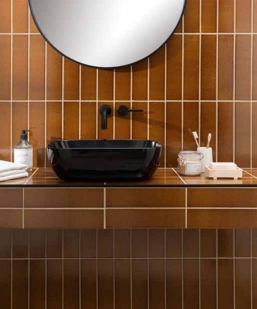 Principle™ Amber Tile (7.3cm x 29.2cm) | Topps Tiles