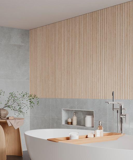 Skandi™ Elm Slat Decor Tile (100cm x 33.3cm) | Topps Tiles
