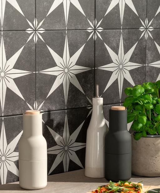 Statements™ Stello™ Black Tile | Topps Tiles