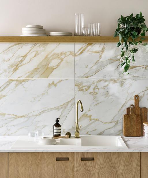 Torrano™ Gold Tile (60cm x 120cm) | Topps Tiles