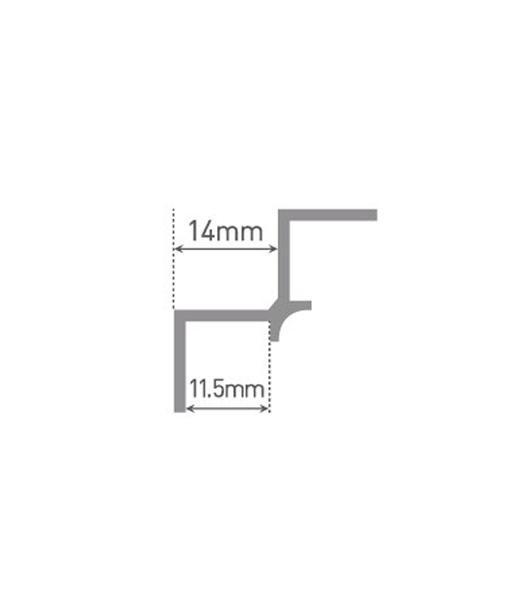 Multipanel Internal Corner Profile Brushed Brass 2.45m | Topps Tiles