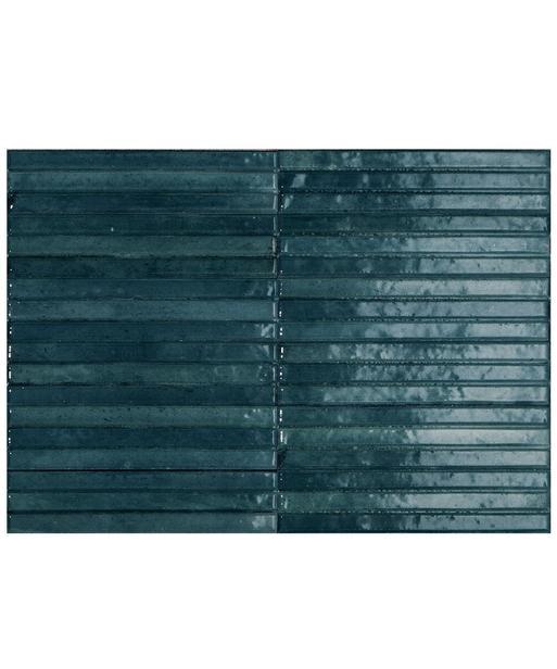 Zellica™ Flute Ink Blue Tile (6cm x 24cm) | Topps Tiles