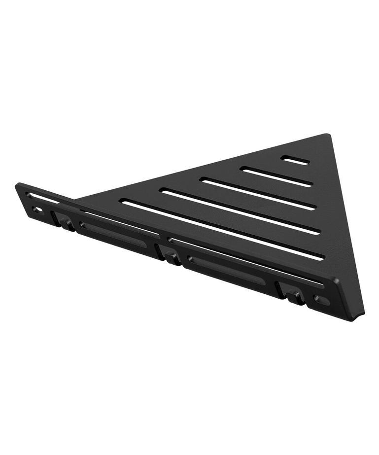Dural Triangular Corner Shelf With Railing and Hanger | Topps Tiles