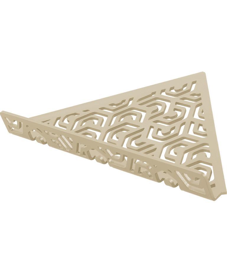 Dural Triangular Patterned Shelf With Railing and Hanger Sand | Topps Tiles