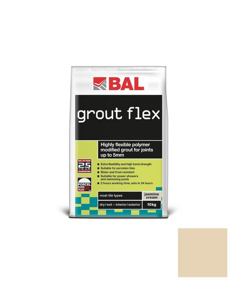 BAL Grout Flex Jasmine Cream 10kg | Topps Tiles